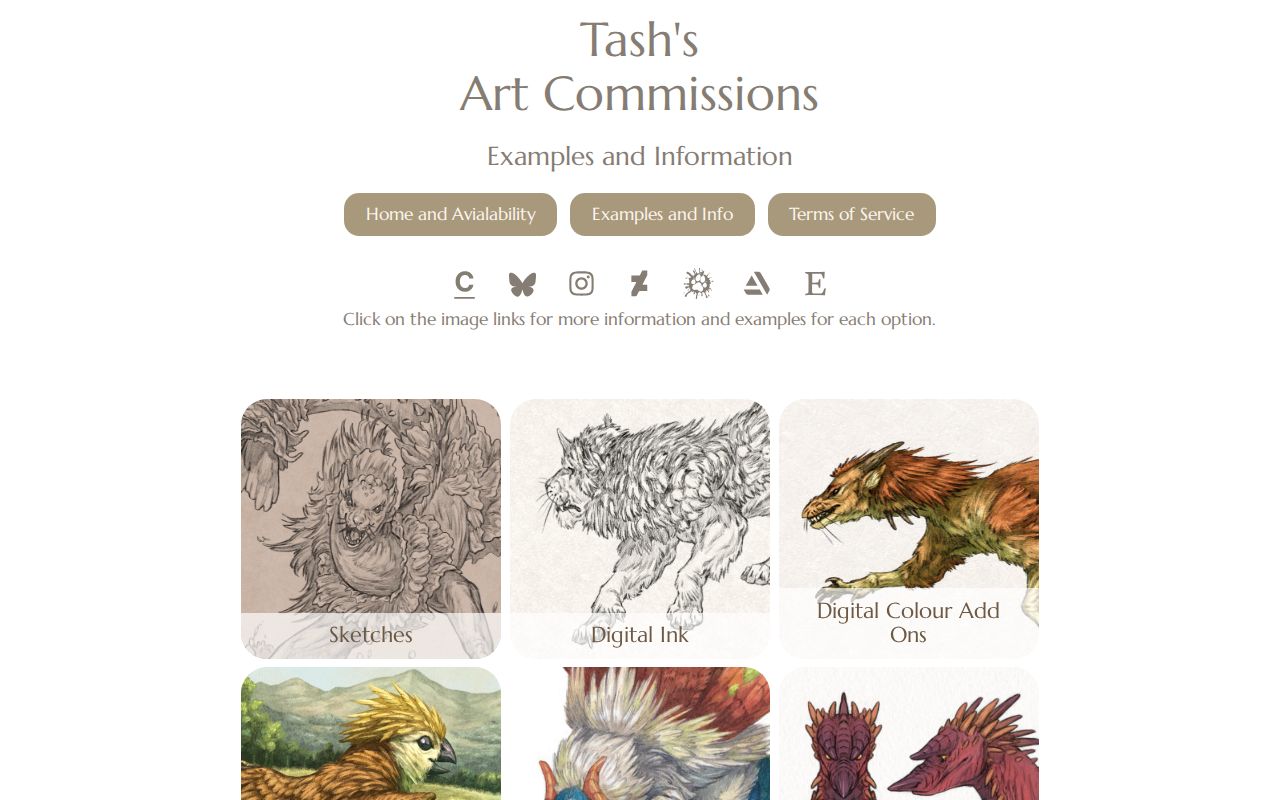 Tash's Art Commissions Examples and Information